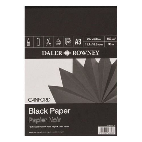 Daler Rowney Canford Black Paper Pad - A3 – Coln Gallery